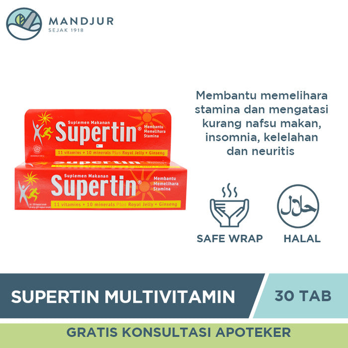 Supertin Multivitamin 30 Tablet — Apotek Mandjur