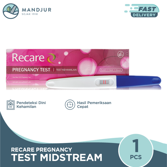 Recare tes kehamilan Midstream / test pack / pregnancy test - 1 Pack ...