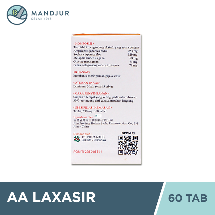 AA Laxasir 60 Tablet — Apotek Mandjur