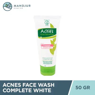 Acnes Natural Care Face Wash Complete White 50 Gr — Apotek Mandjur