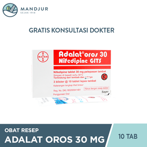 Adalat Oros 30 mg 10 Tablet — Apotek Mandjur