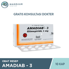 Amadiab 3 mg 10 Kaplet — Apotek Mandjur