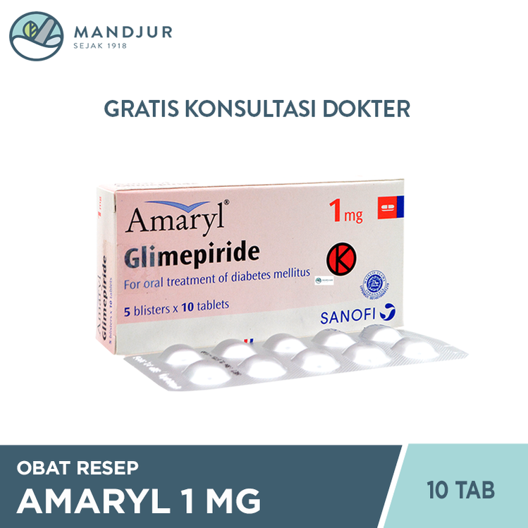 Amaryl 1 Mg 10 Tablet — Apotek Mandjur