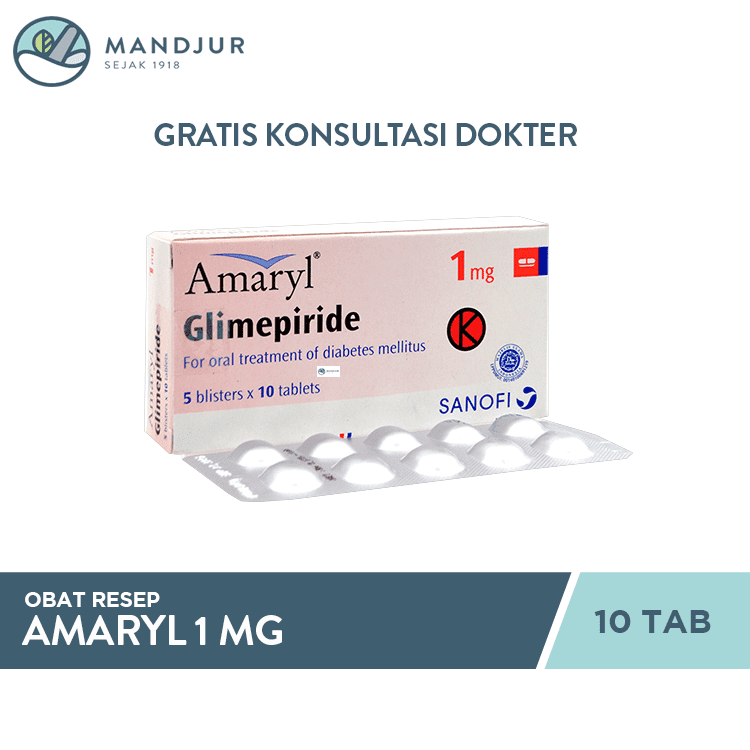 Amaryl 1 Mg 10 Tablet — Apotek Mandjur