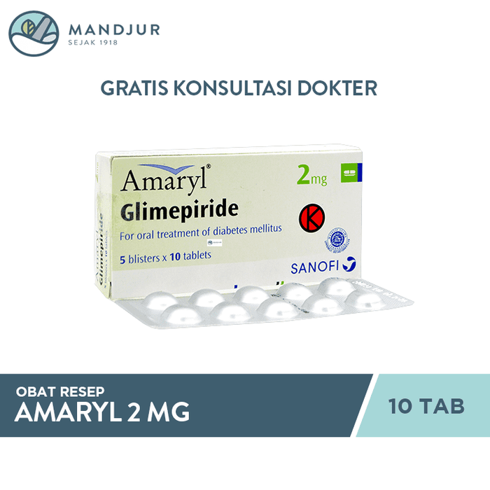 Amaryl 2 Mg 10 Tablet — Apotek Mandjur