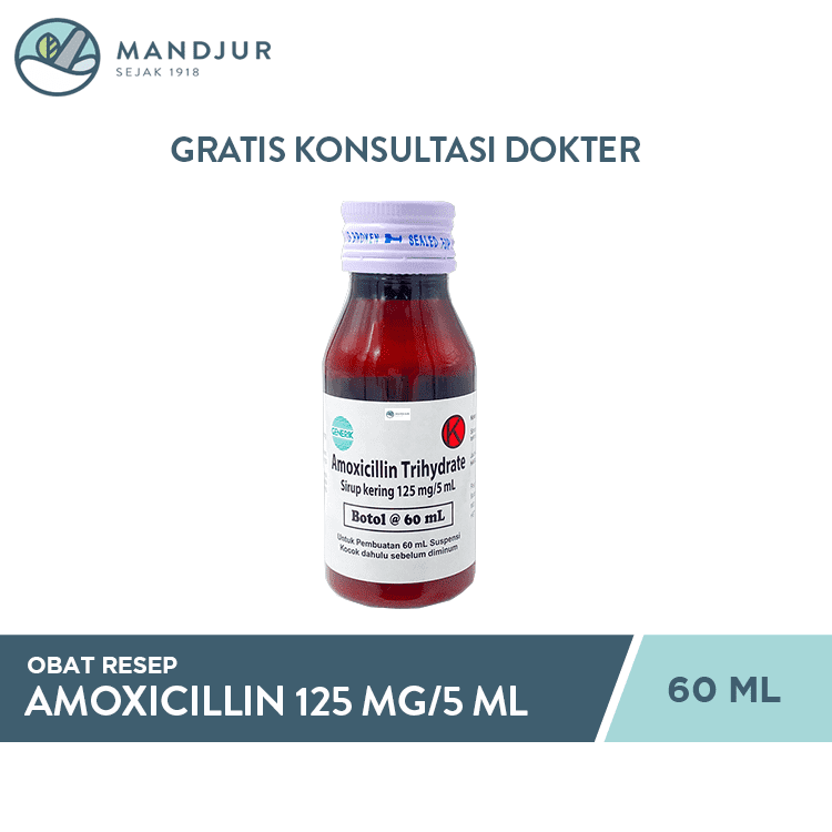 Amoxicillin Sirup 125 Mg/5 Ml 60 Ml — Apotek Mandjur