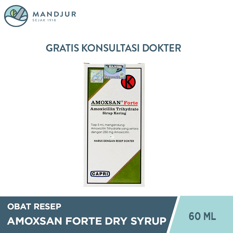 Amoxsan Forte Dry Sirup 60 ML — Apotek Mandjur