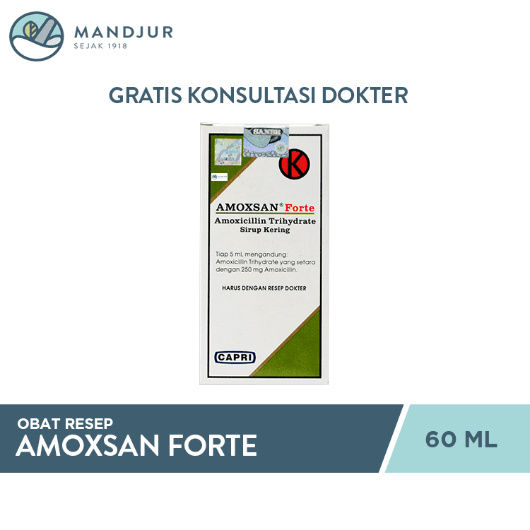 Amoxsan Forte Dry Sirup 60 ML — Apotek Mandjur
