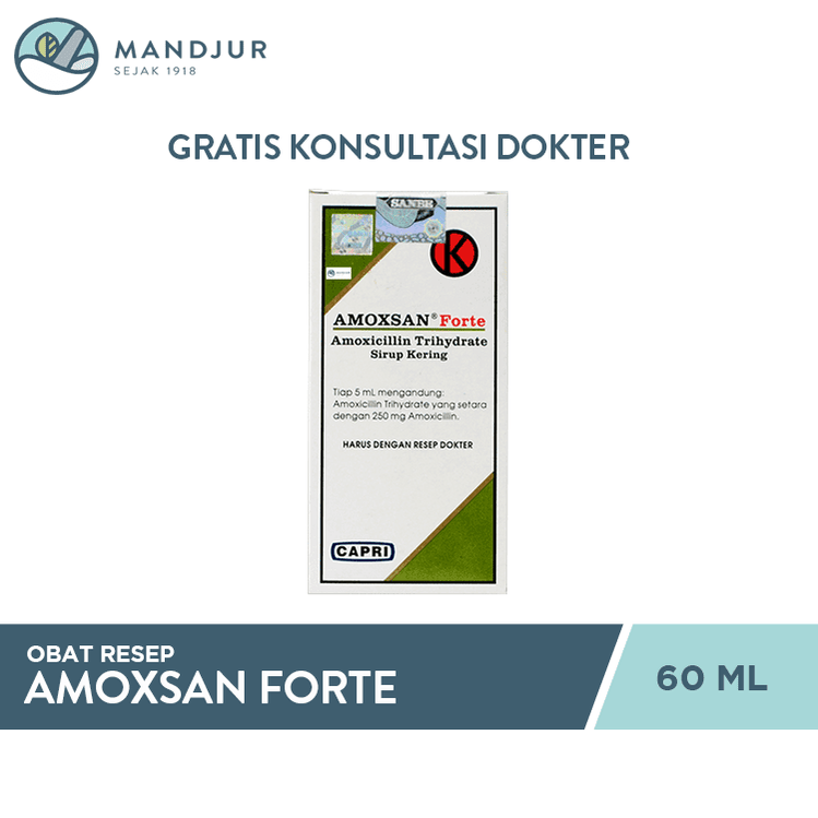 Amoxsan Forte Dry Sirup 60 ML — Apotek Mandjur