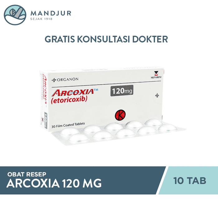 Arcoxia 120 Mg 10 Tablet — Apotek Mandjur