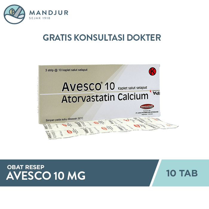 Avesco 10 mg 10 Kaplet — Apotek Mandjur