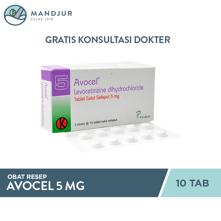 Avocel 5 mg 10 Tablet — Apotek Mandjur