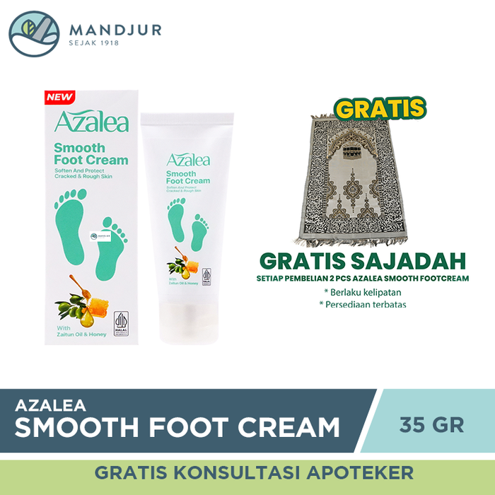 Azalea Smooth Foot Cream 35 Gr — Apotek Mandjur