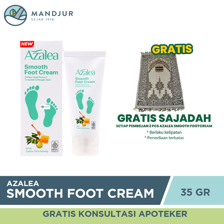Azalea Smooth Foot Cream 35 Gr — Apotek Mandjur