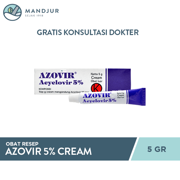 Azovir 5% Cream 5 G — Apotek Mandjur