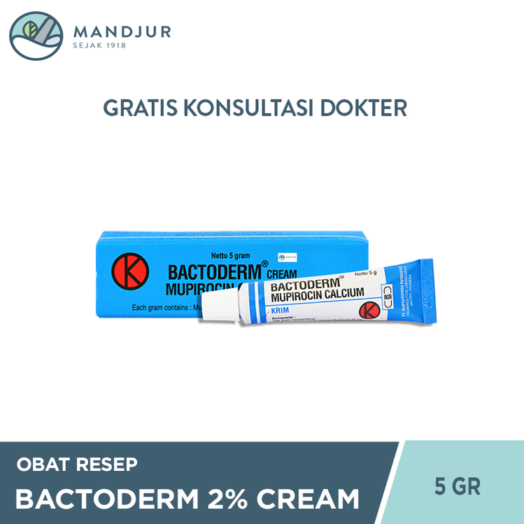 Bactoderm 2% Cream 5 Gram — Apotek Mandjur