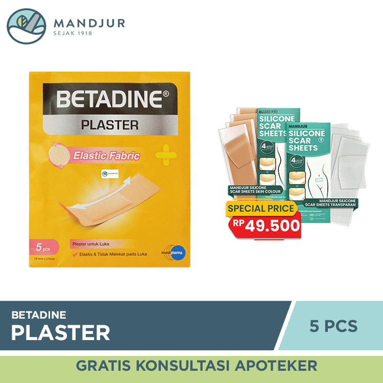 Betadine Plaster Elastic Fabric Isi 5 Pcs — Apotek Mandjur