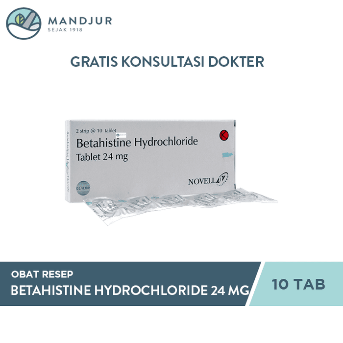 Betahistine 24 Mg 10 Tablet — Apotek Mandjur