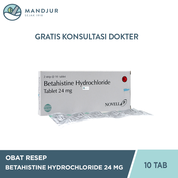 Betahistine 24 Mg 10 Tablet — Apotek Mandjur