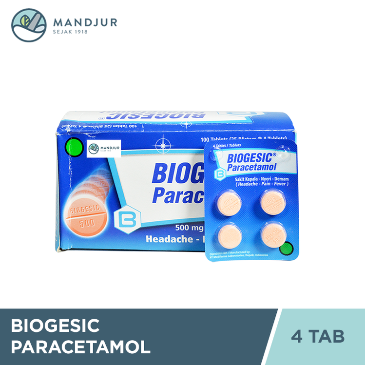 Biogesic Paracetamol — Apotek Mandjur