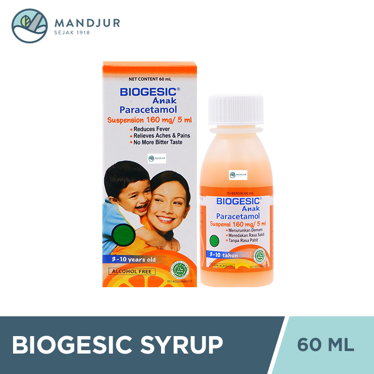Biogesic Syrup 60 mL — Apotek Mandjur