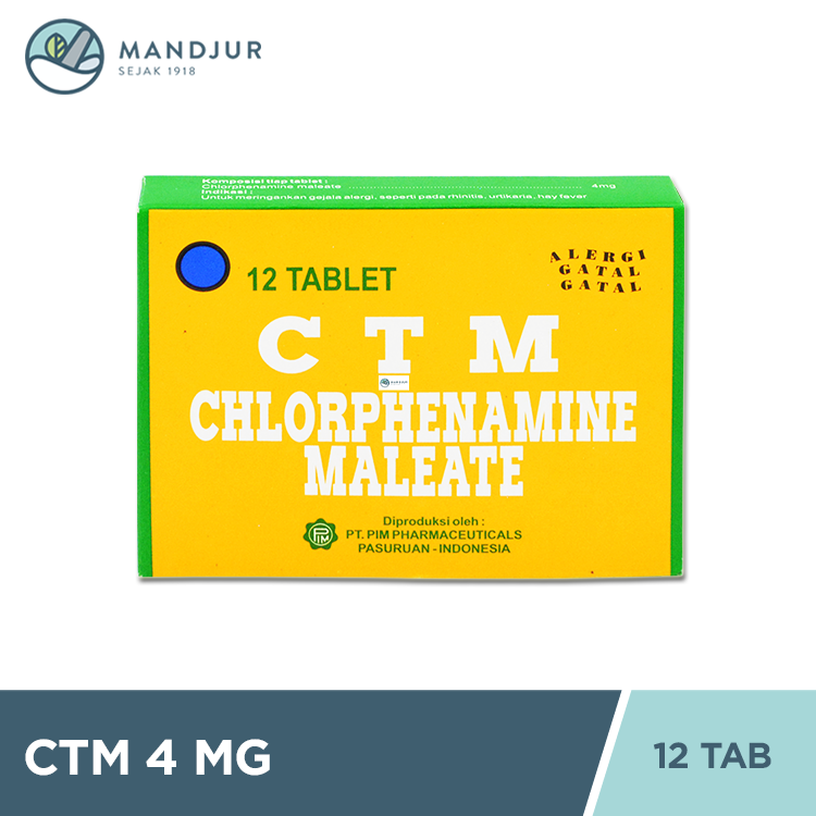 CTM 4 Mg 12 Tablet — Apotek Mandjur