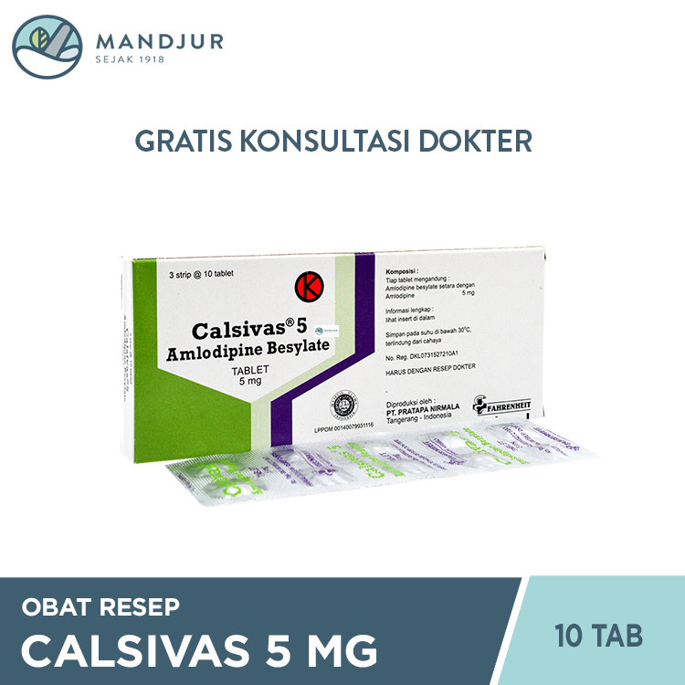 Calsivas 5 Mg 10 Tablet — Apotek Mandjur