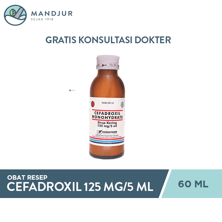 Cefadroxil 125 mg/5 ml Dry Syrup 60 ml — Apotek Mandjur