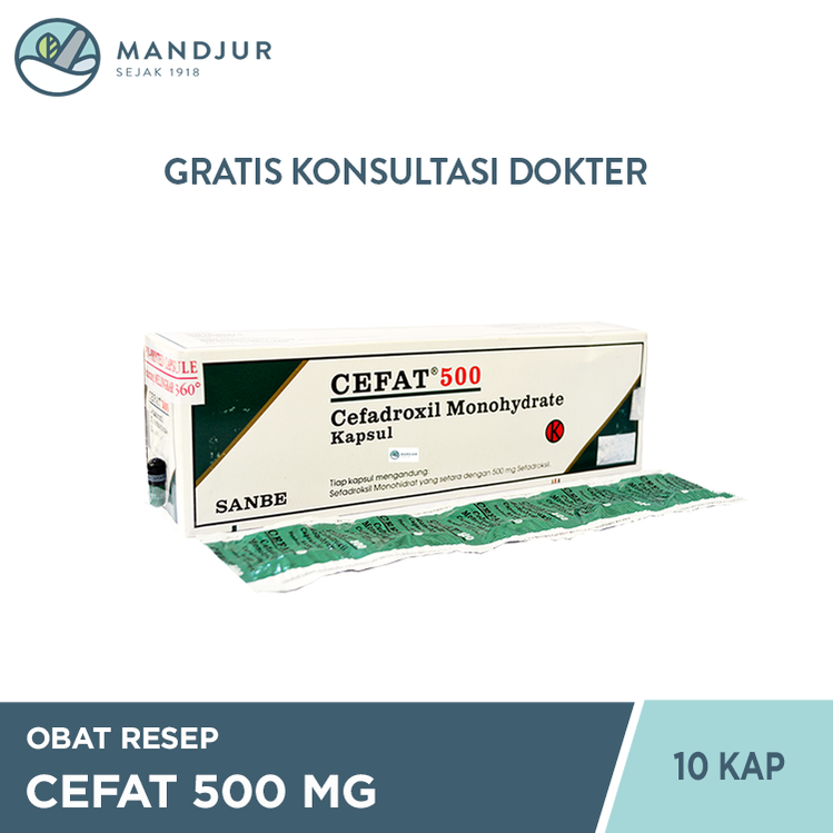Cefat 500 Mg 10 Kapsul — Apotek Mandjur