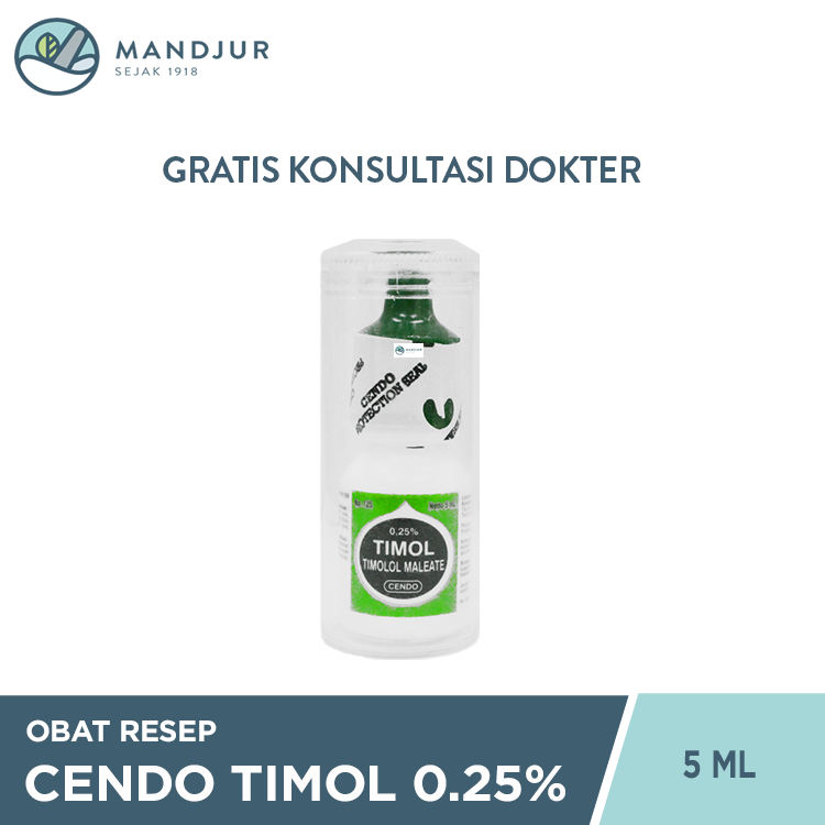 Cendo Timol 0.25% Eye Drop 5ml — Apotek Mandjur