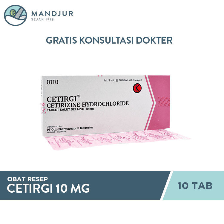 Cetirgi 10 Mg 10 Tablet — Apotek Mandjur