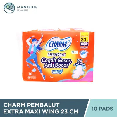Charm Pembalut Body Fit Extra Maxi Wing 23 cm 10 Pads — Apotek Mandjur