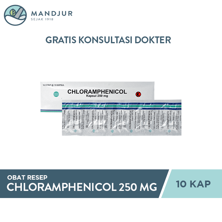 Chloramphenicol 250 Mg Strip 10 Kapsul — Apotek Mandjur