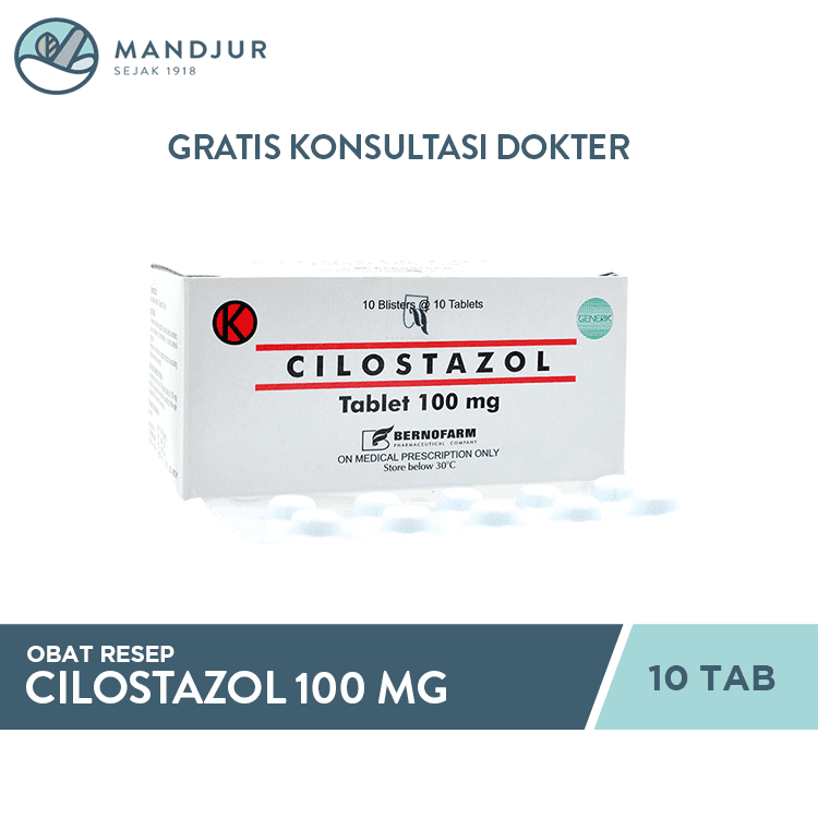 Cilostazol 100 mg 10 Tablet — Apotek Mandjur