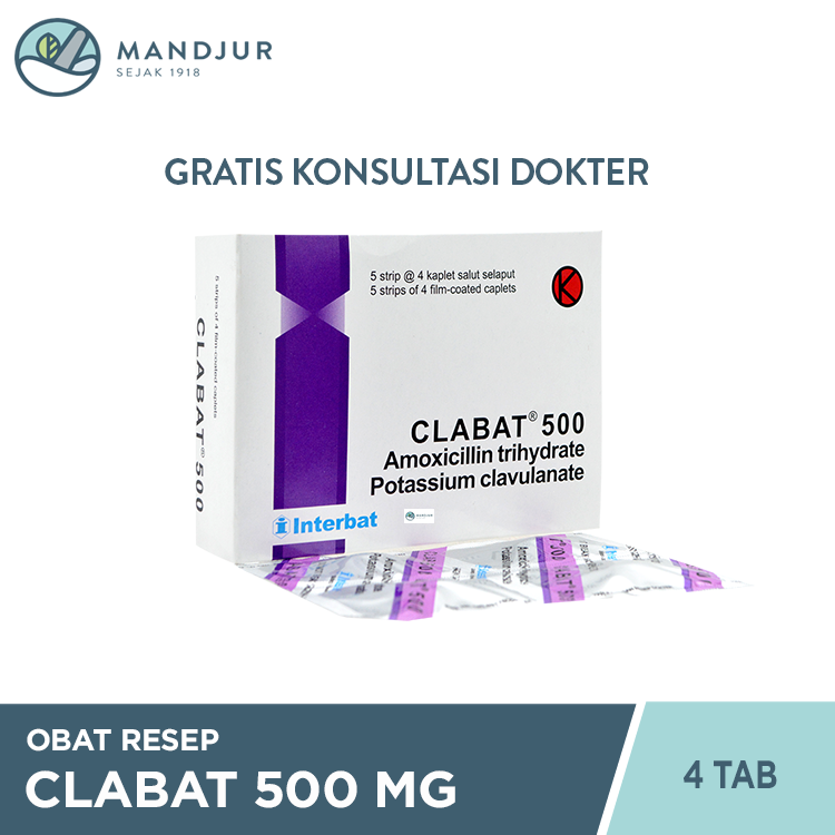 Clabat 500 mg 4 Tablet — Apotek Mandjur