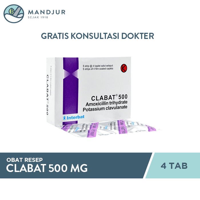 Clabat 500 mg 4 Tablet — Apotek Mandjur