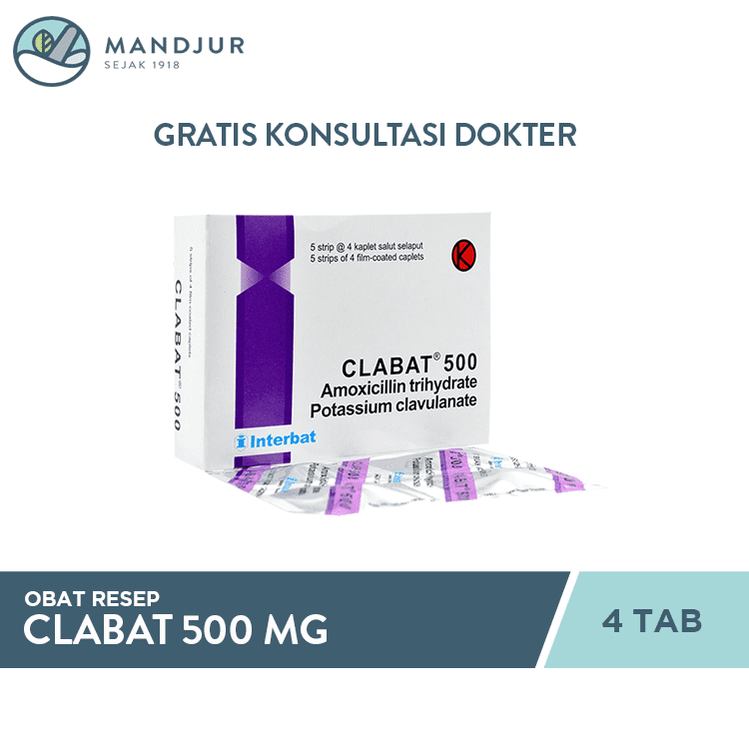 Clabat 500 mg 4 Tablet — Apotek Mandjur