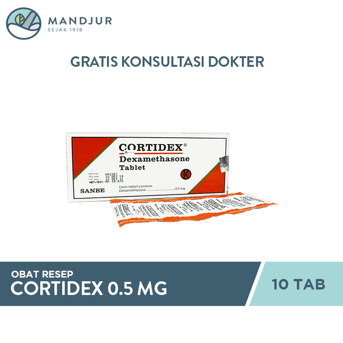 Cortidex 0.5 Mg Strip 10 Tablet — Apotek Mandjur