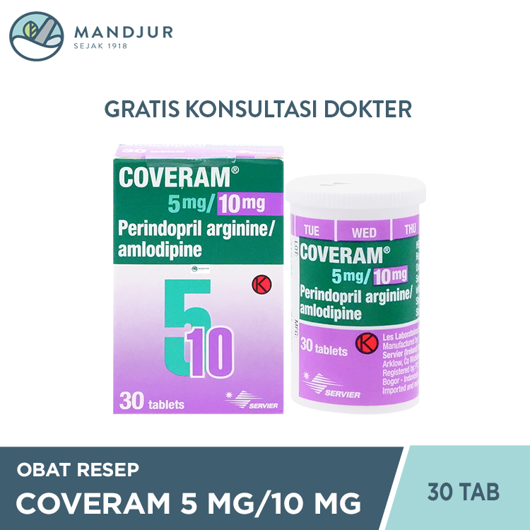 Coveram 5 mg/10 mg 30 Tablet — Apotek Mandjur