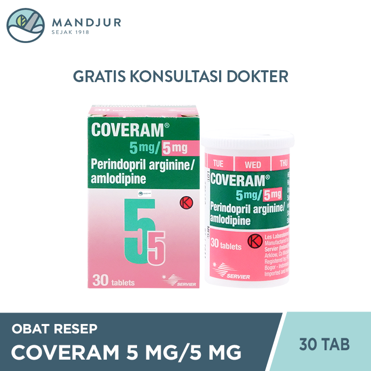 Coveram 5 mg/5 mg 30 Tablet — Apotek Mandjur