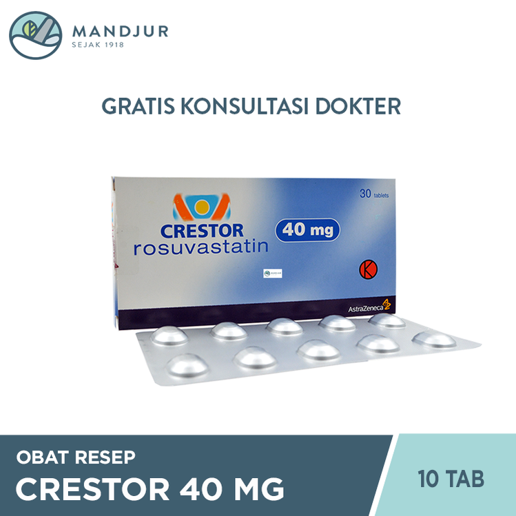 Crestor 40 Mg 10 Tablet — Apotek Mandjur