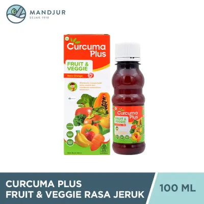 Curcuma Plus Fruit & Veggie Rasa Jeruk 100 ML — Apotek Mandjur