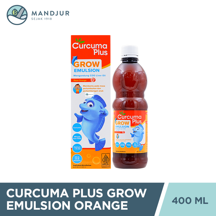 Curcuma Plus Grow Emulsion Rasa Jeruk 400 mL — Apotek Mandjur