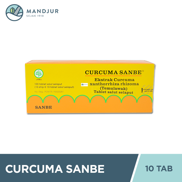 Curcuma Sanbe 10 Tablet — Apotek Mandjur