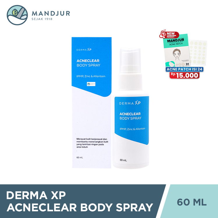Derma XP Acneclear Body Spray 60 mL — Apotek Mandjur