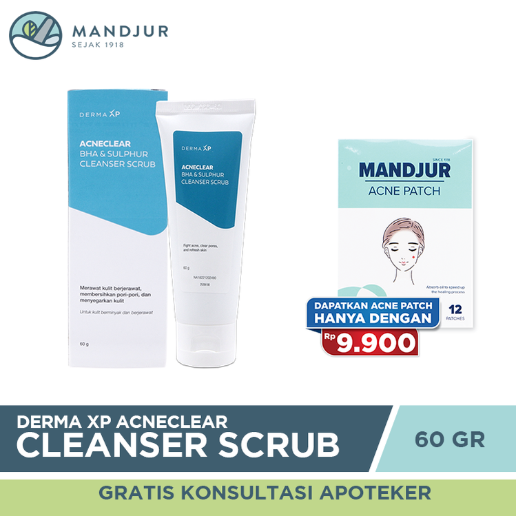 Derma XP Acneclear Cleanser Scrub — Apotek Mandjur