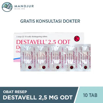 Destavell 2.5 mg ODT 10 Tablet — Apotek Mandjur
