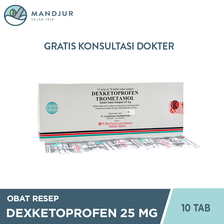 Dexketoprofen 25 mg 10 Tablet — Apotek Mandjur
