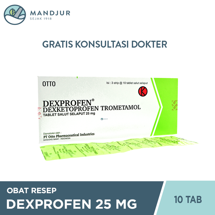 Dexprofen 25 mg 10 Tablet — Apotek Mandjur