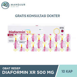 Diaformin XR 500 mg 10 Kaplet — Apotek Mandjur